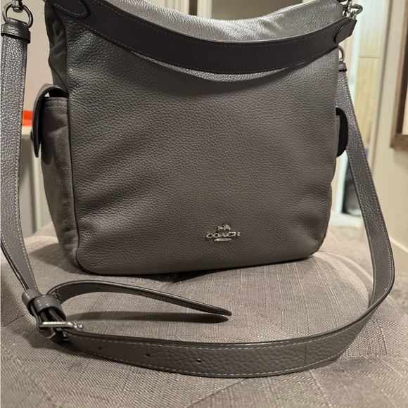 Coach | Bags | Coach Gray Leather Shoulder Bag | Poshmark